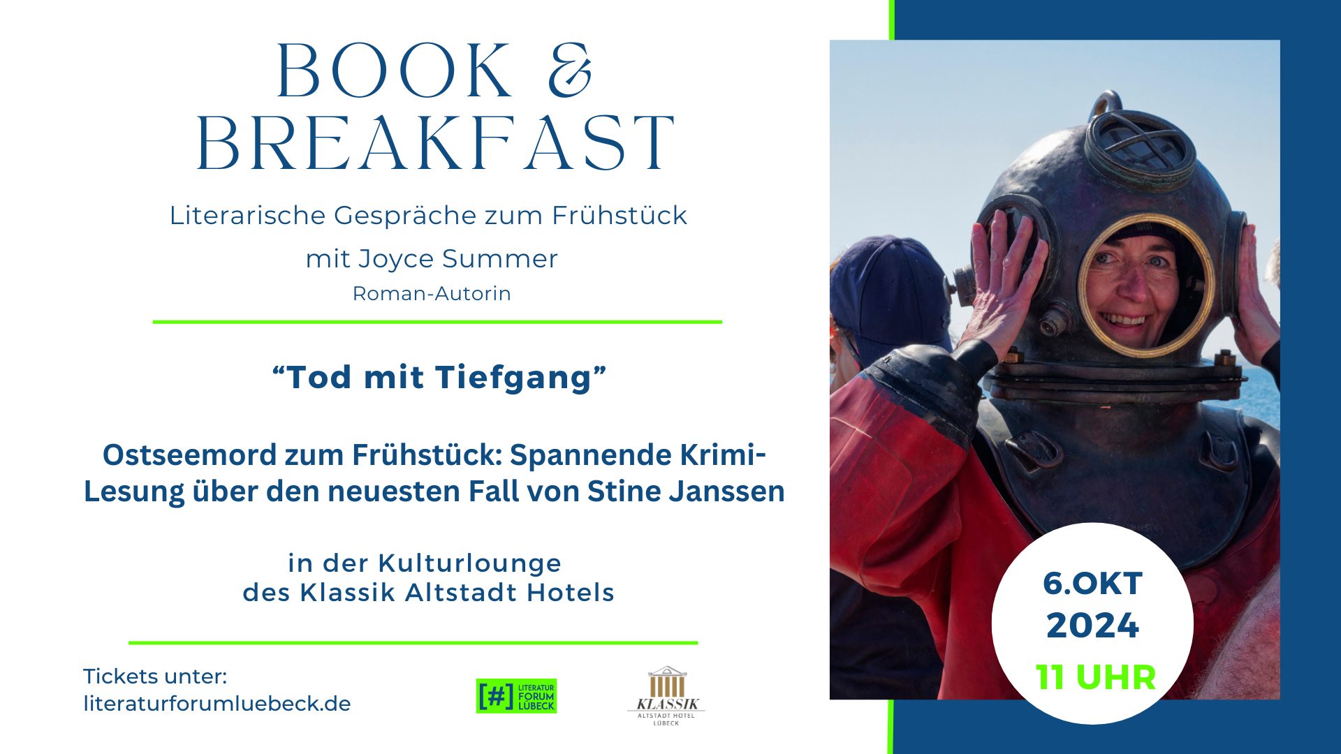 Book & Breakfast: "Tod mit Tiefgang" mit Joyce Summer - Literaturforum ...